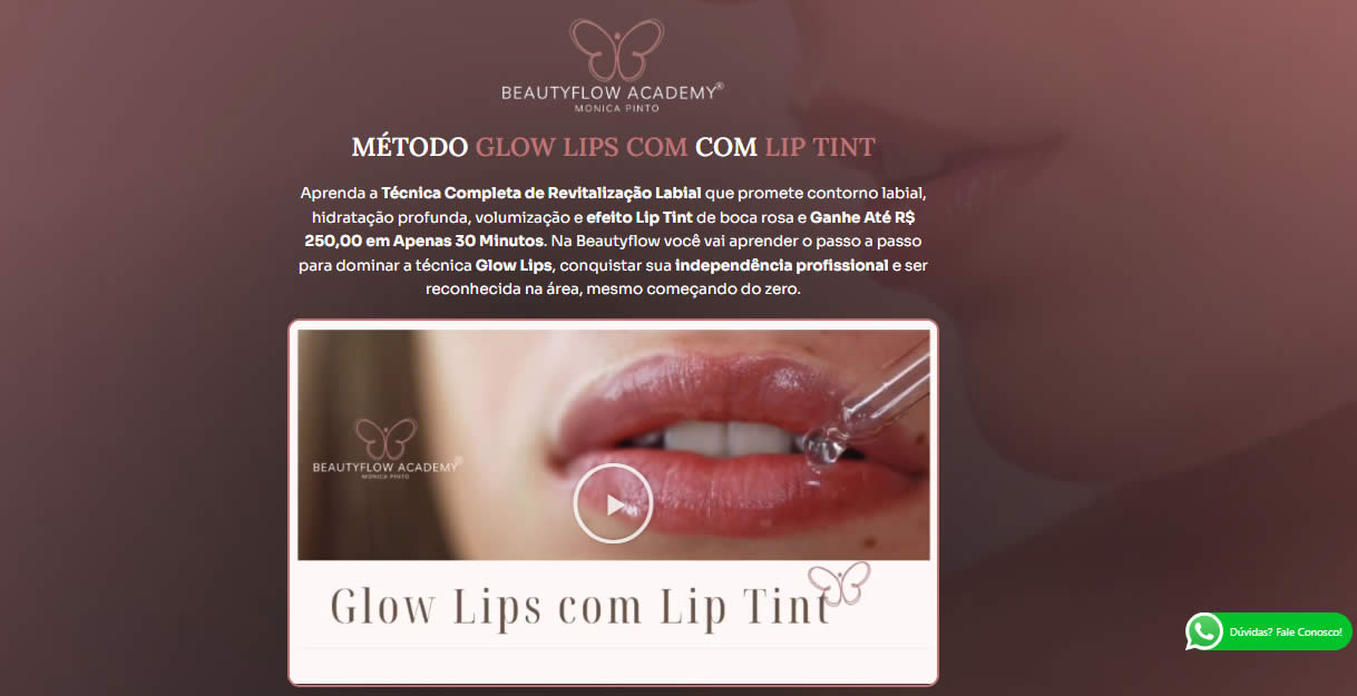 Método Glow Lips com Lip Tint Curso Revitalização Labial - Propages