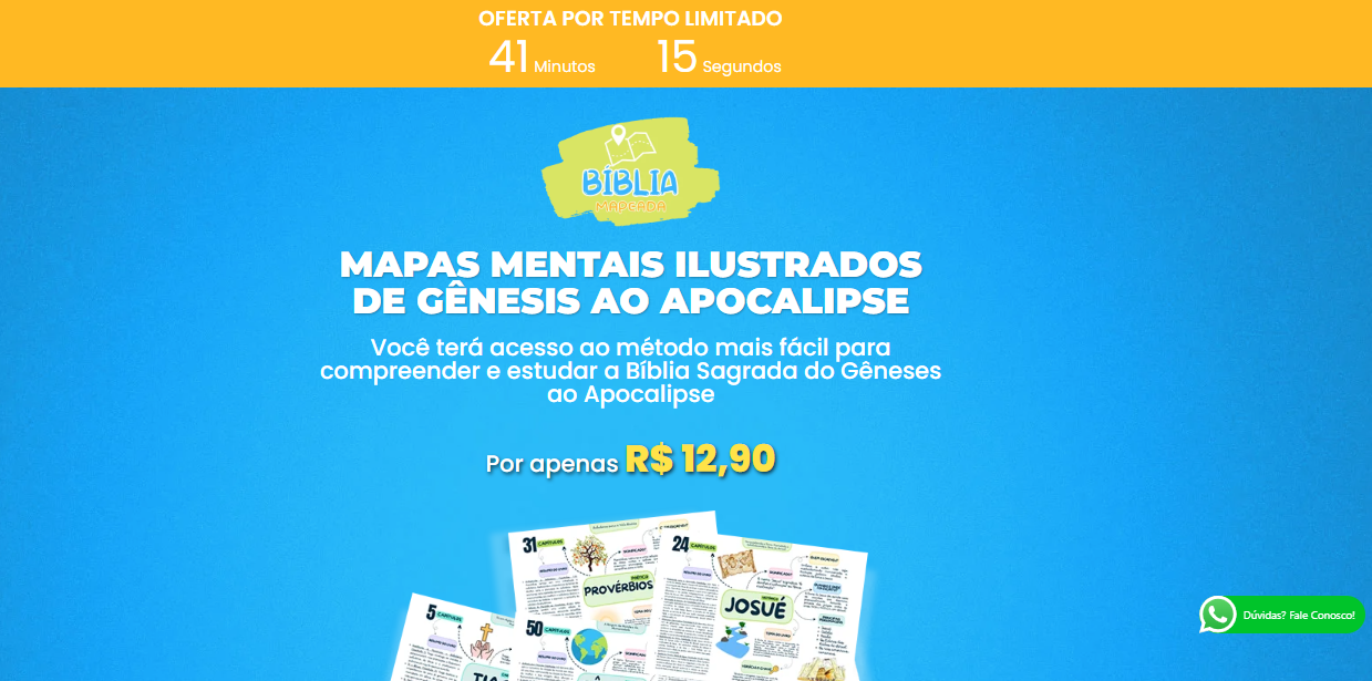 Mapas mentais ilustrados de gênesis ao apocalipse - Propages